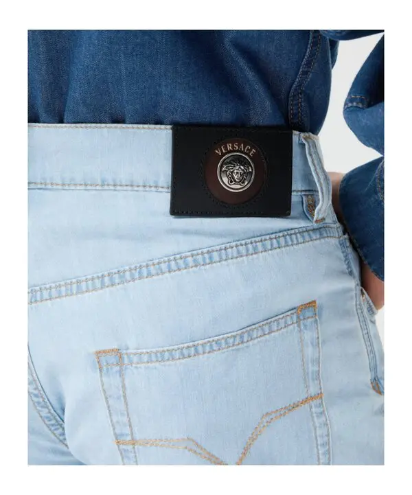 Versace Chambray Denim Shorts