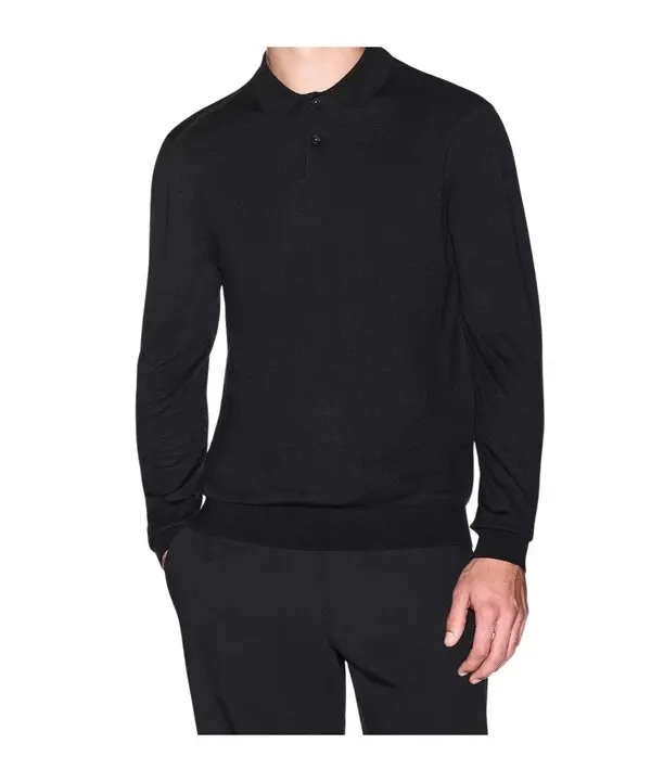 Armani Exchange Long-sleeve Knitted Polo Shirt