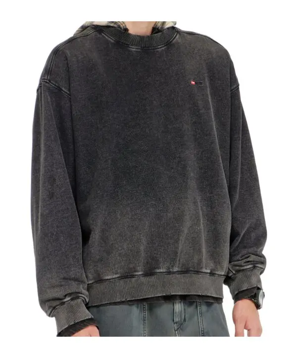 DIESEL® Cotton Sweatshirt With Faded Effect