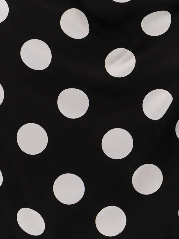 Dolce & Gabbana Polka Dot V-neck Midi Dress