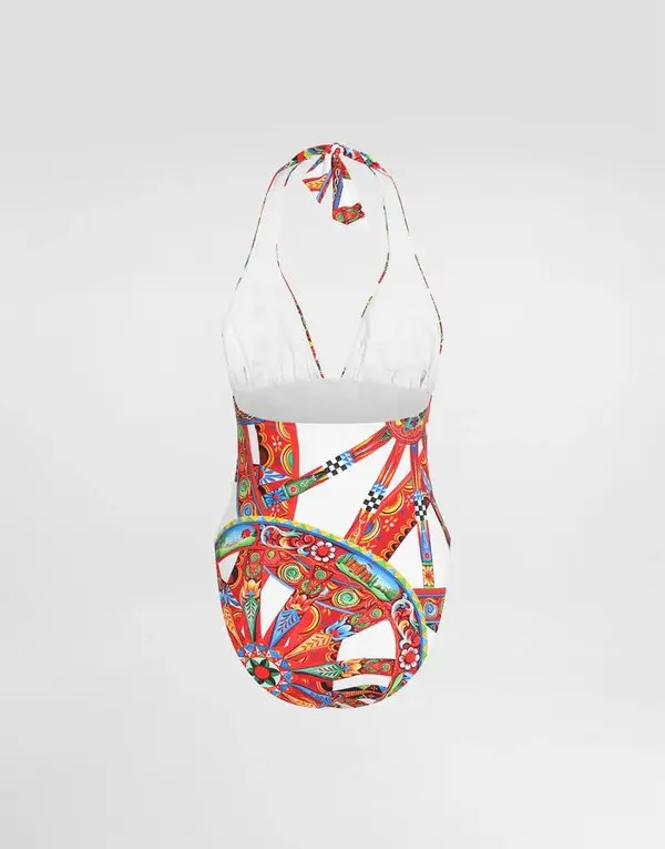 Dolce & Gabbana Carretto Print One-piece Swimsuit
