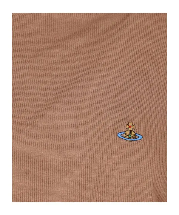 VIVIENNE WESTWOOD Orb Logo Draped Long-sleeve Top