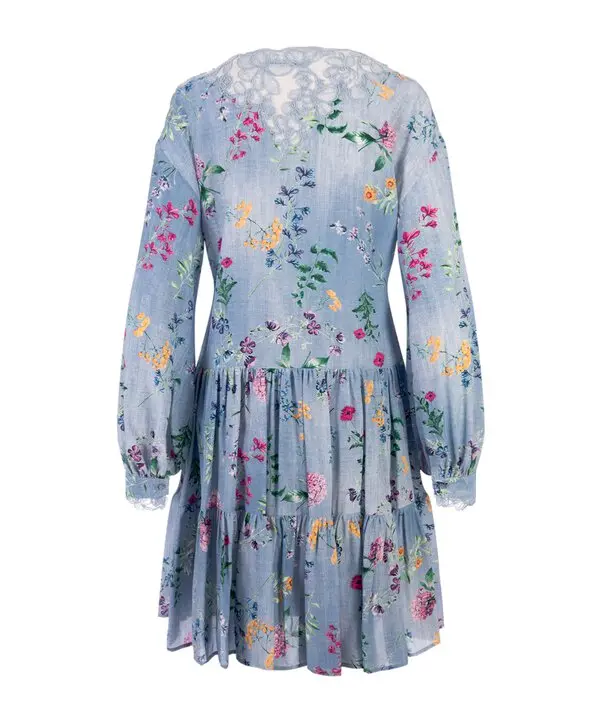 Ermanno Scervino Floral Print Silk Mini Dress