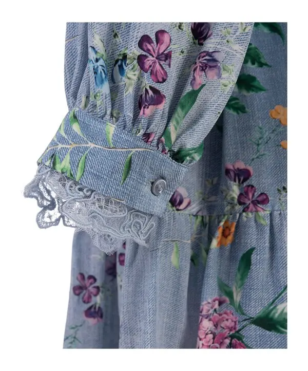 Ermanno Scervino Floral Print Silk Mini Dress