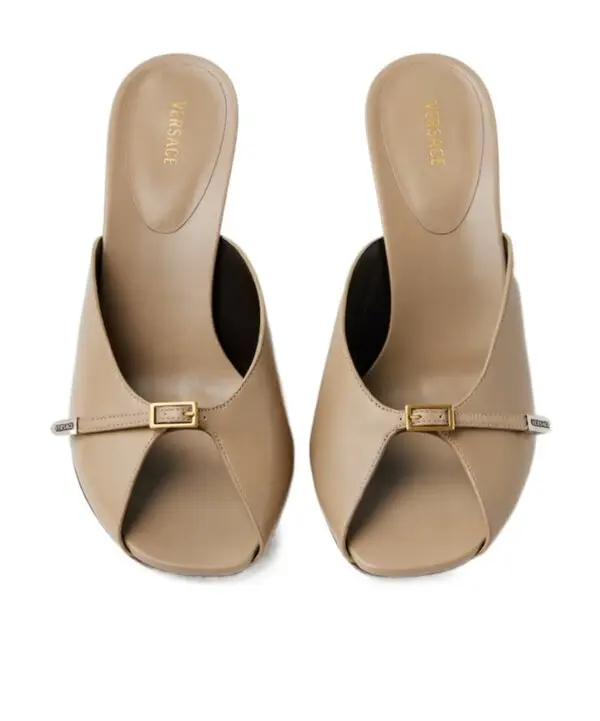 Versace Nyx Leather Mules 80mm
