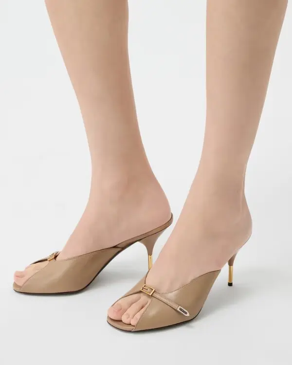 Versace Nyx Leather Mules 80mm