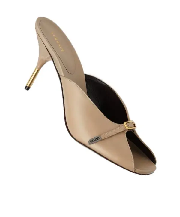 Versace Nyx Leather Mules 80mm