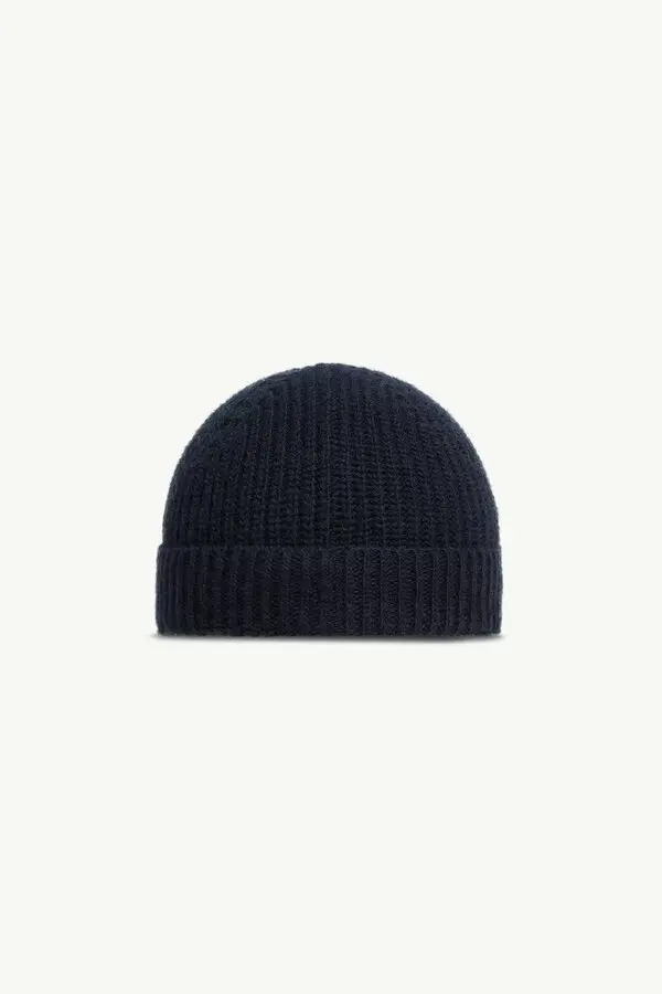 Moncler Wool Beanie With Tricolour Trim