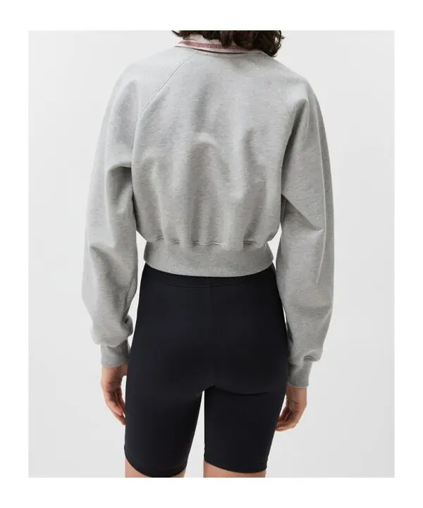 Versace Logo Embroidered Sweatshirt - Grey