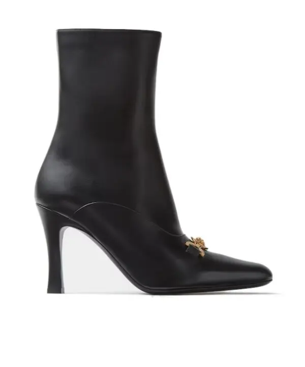 Versace Medusa-plaque Leather Ankle Boots