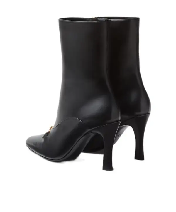 Versace Medusa-plaque Leather Ankle Boots