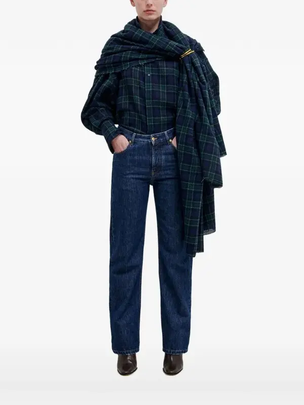 DARKPARK Check-pattern Shirt With Ring Detail