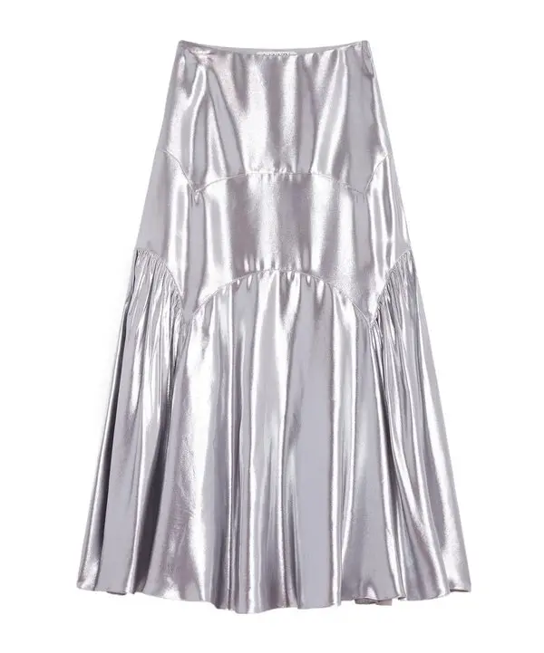 LANVIN Metallic Long Skirt