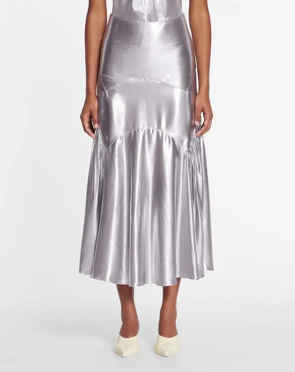 LANVIN Metallic Long Skirt