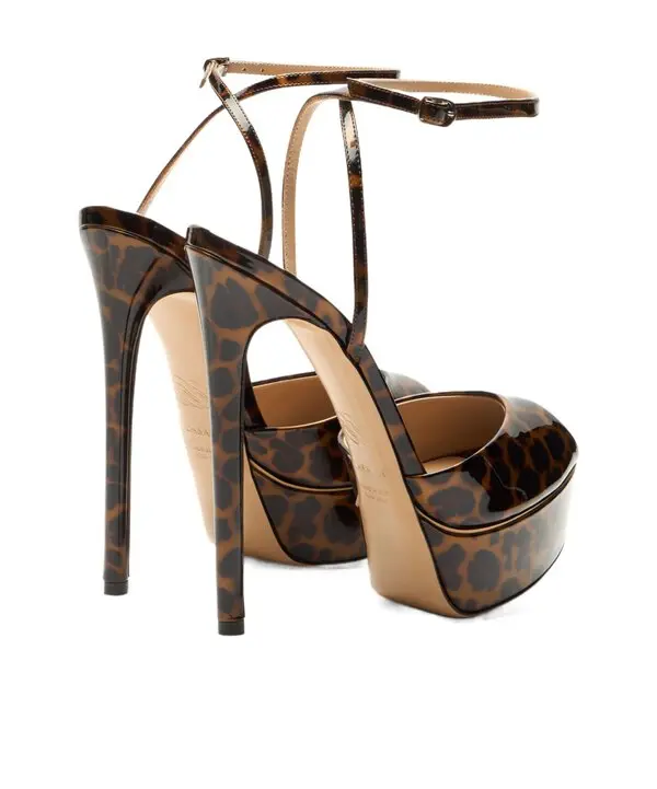 Casadei Flora Platform Panthera Sandal