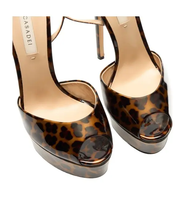 Casadei Flora Platform Panthera Sandal