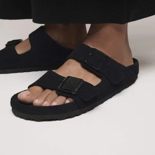 BIRKENSTOCK Arizona Buckled Flat Sandals - Black