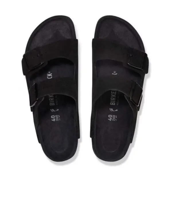 BIRKENSTOCK Arizona Buckled Flat Sandals - Black