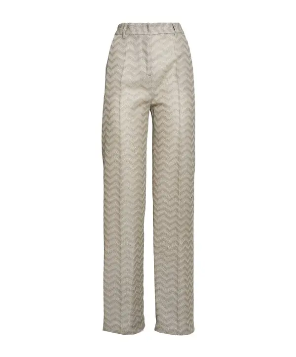 Missoni High-waist Zigzag-woven Trousers