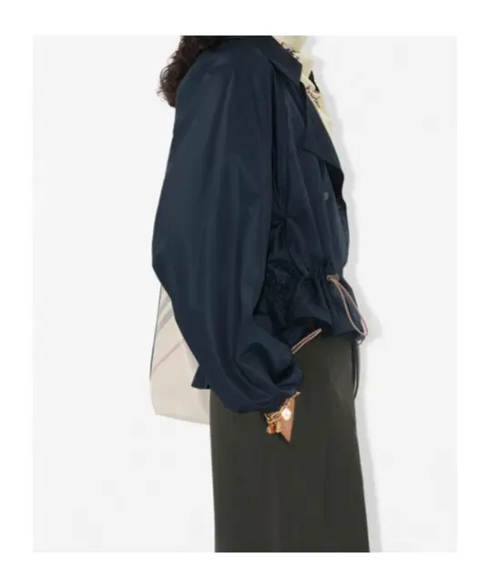 Burberry Satin Hooded Trench Jacket