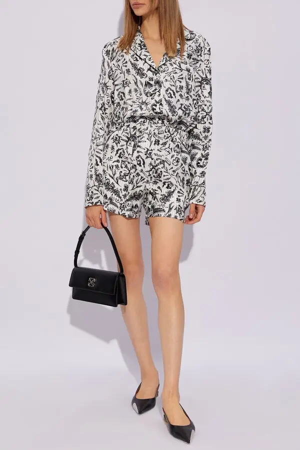 Off-White All-over Motif Striped Shirt