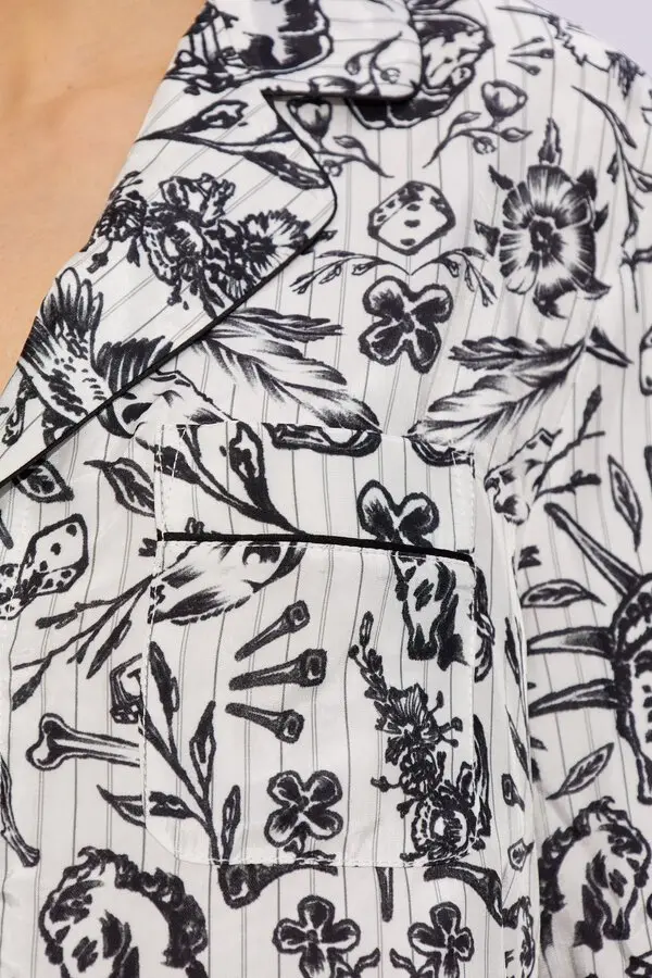 Off-White All-over Motif Striped Shirt