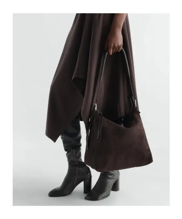 LEMAIRE Small Belted Bag In Suede Leather