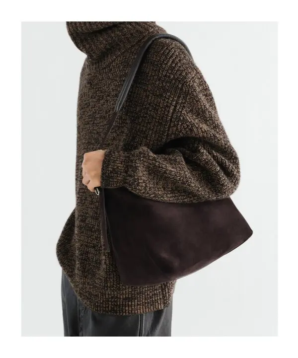 LEMAIRE Small Belted Bag In Suede Leather