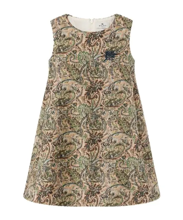 Etro Paisley-jacquard Pegasus Dress - Beige