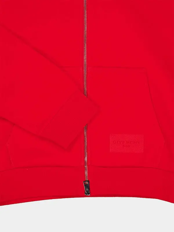 Givenchy And Pink Couture Seam Zip Hooded Sweatshirt