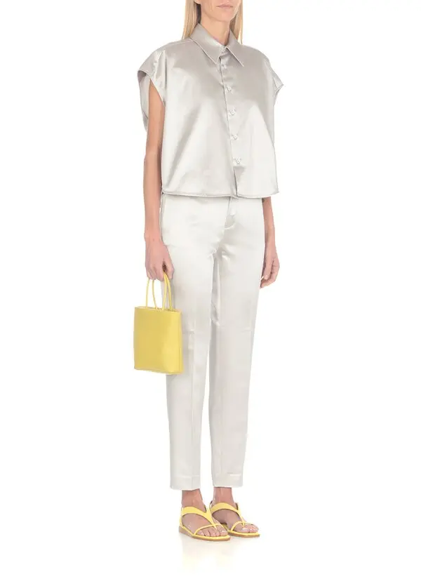Fabiana Filippi Cropped Satin Trousers