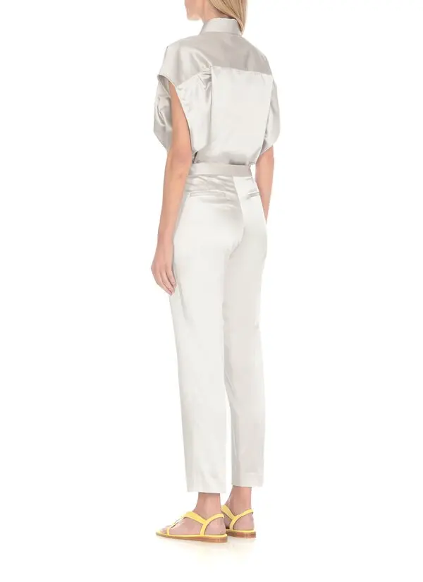 Fabiana Filippi Cropped Satin Trousers