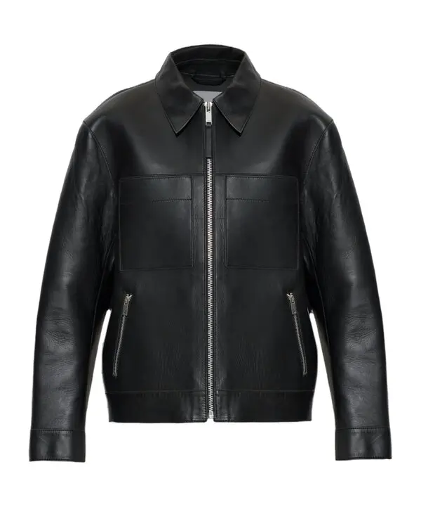SAMSOE SAMSOE Long-sleeved Leather Jacket