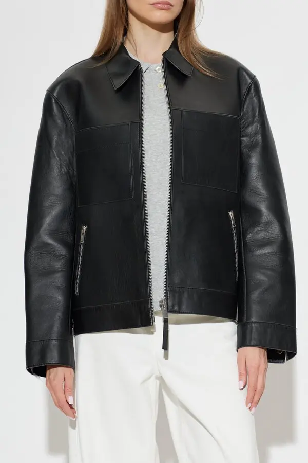 SAMSOE SAMSOE Long-sleeved Leather Jacket