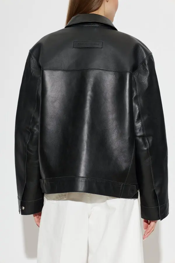 SAMSOE SAMSOE Long-sleeved Leather Jacket