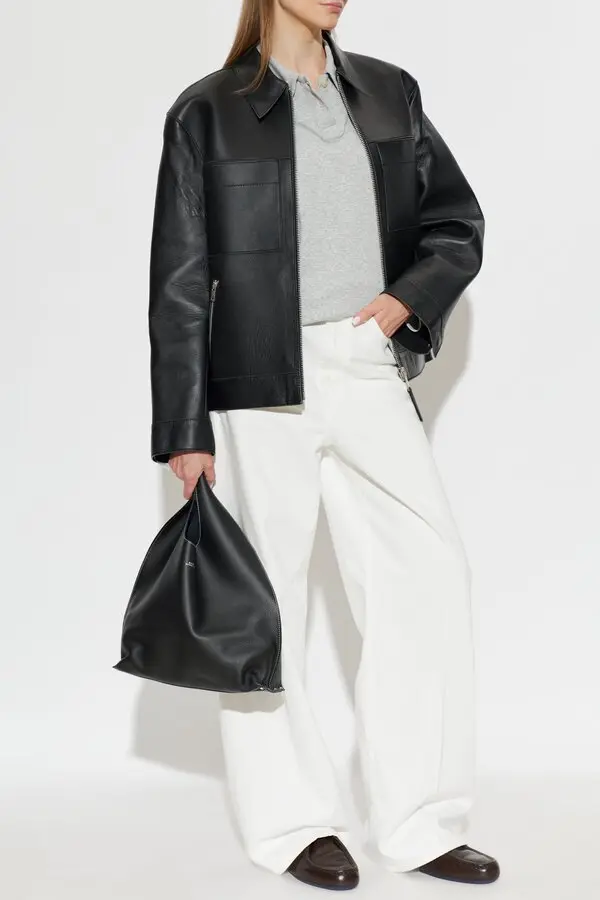 SAMSOE SAMSOE Long-sleeved Leather Jacket