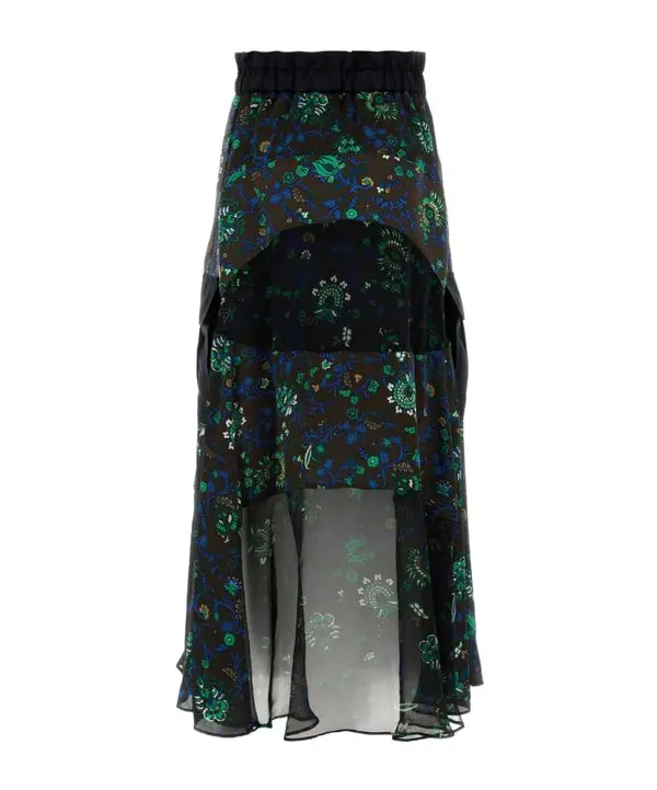 Sacai Printed Skirt - Black