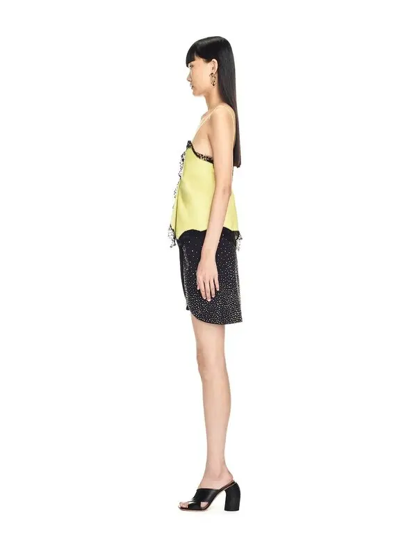 Off-White Leather Lace-detail Top