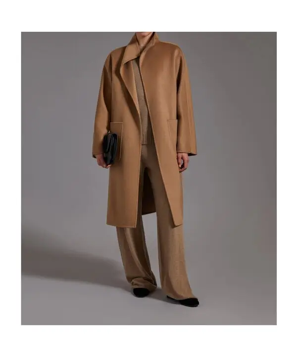 Max Mara Long-sleeved Coat With A Stand-up Collar