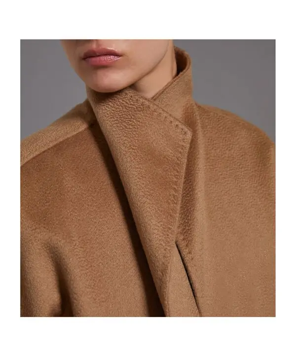 Max Mara Long-sleeved Coat With A Stand-up Collar