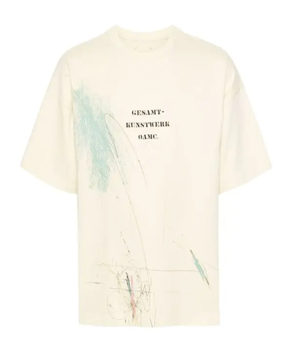OAMC Scribble Organic Cotton T-shirt - White