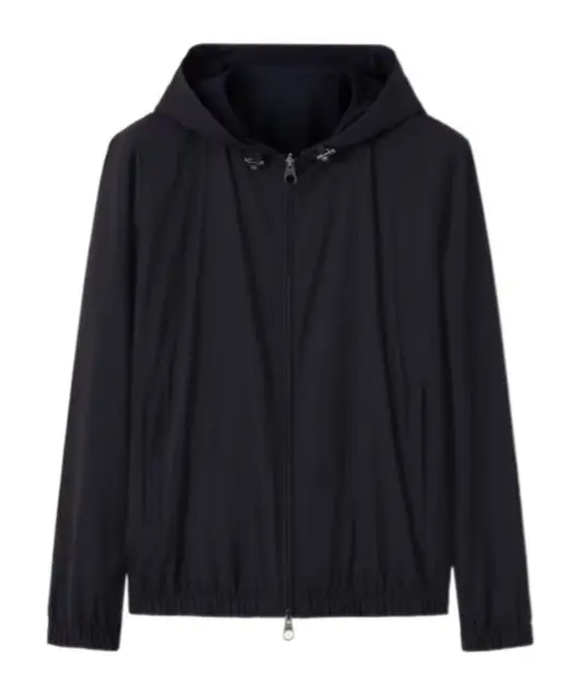 Loro Piana Hooded Zip-up Jacket - Navy Blue