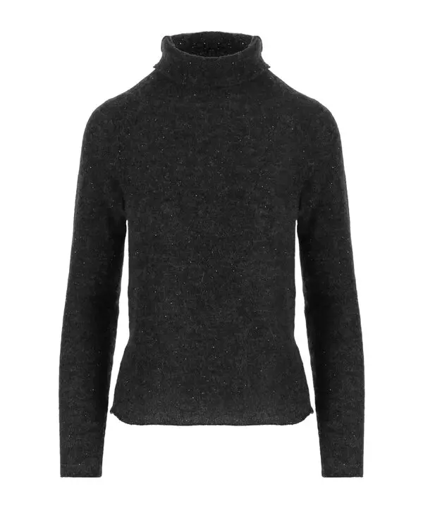 Bruno Manetti Turtleneck Knitted Sweater With Ribbed Cuffs And Hem - No