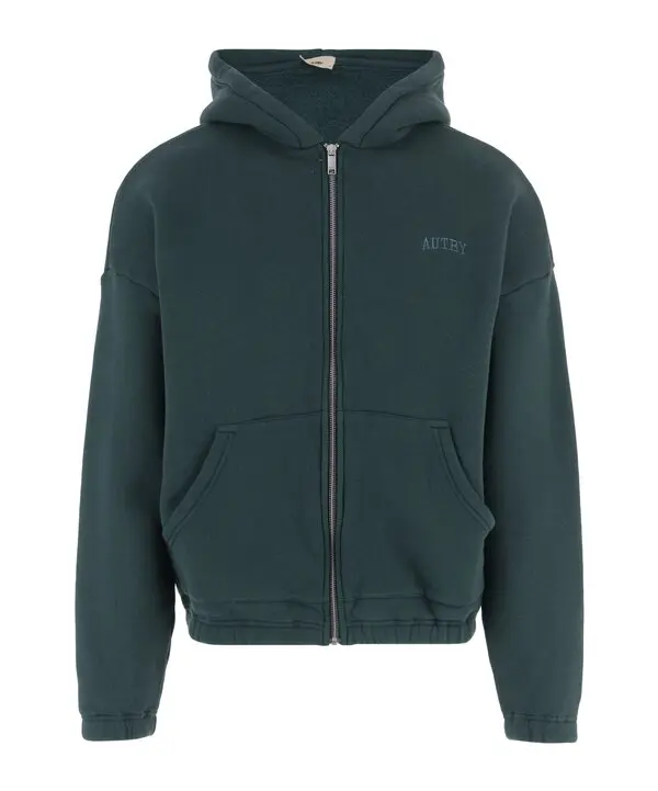 AUTRY Logo-embroidered Zip-up Hoodie