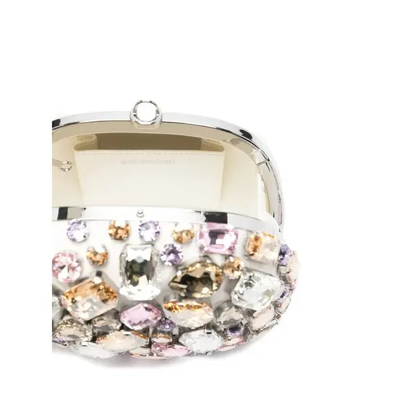 SELF-PORTRAIT Embellished Top Handle Clutch Bag