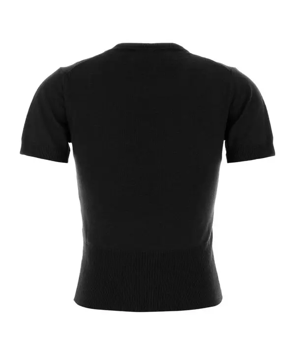 VIVIENNE WESTWOOD Bea Short-sleeve Knitted Top - Black
