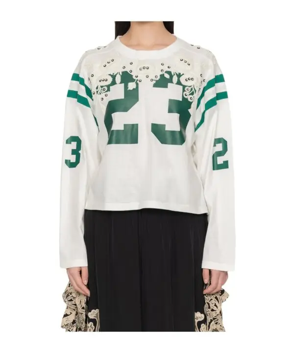 Sea Georgie Embellished T-shirt - Cream