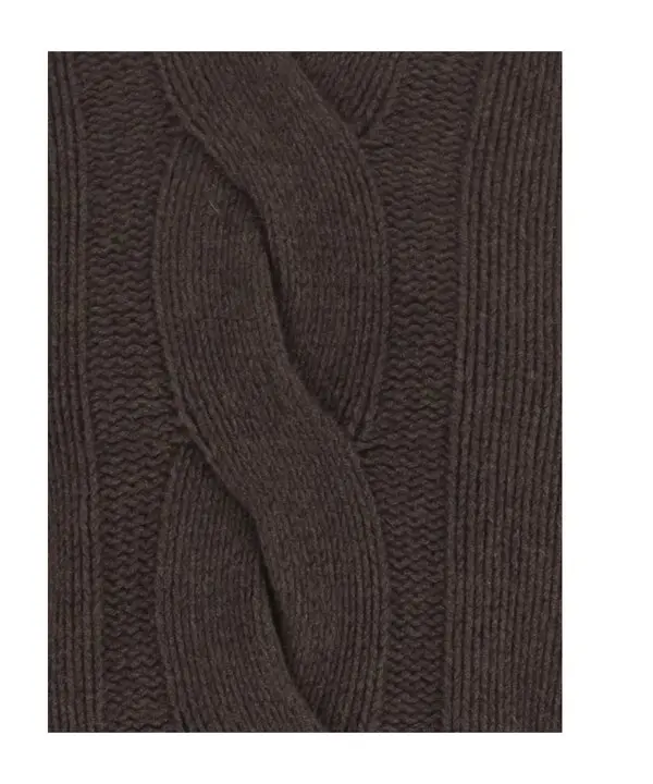 Bruno Manetti Wool Turtleneck Sweater With Cable Knit Detailing