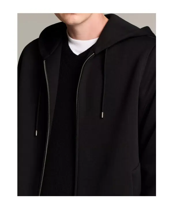 Vince Cotton-blend Scuba Zip-front Hoodie