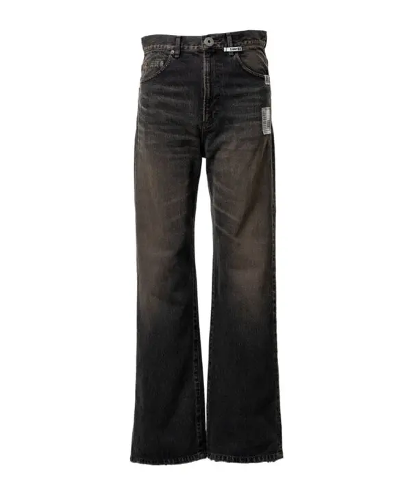 Mihara Yasuhiro Patch-detail Whiskered Jeans